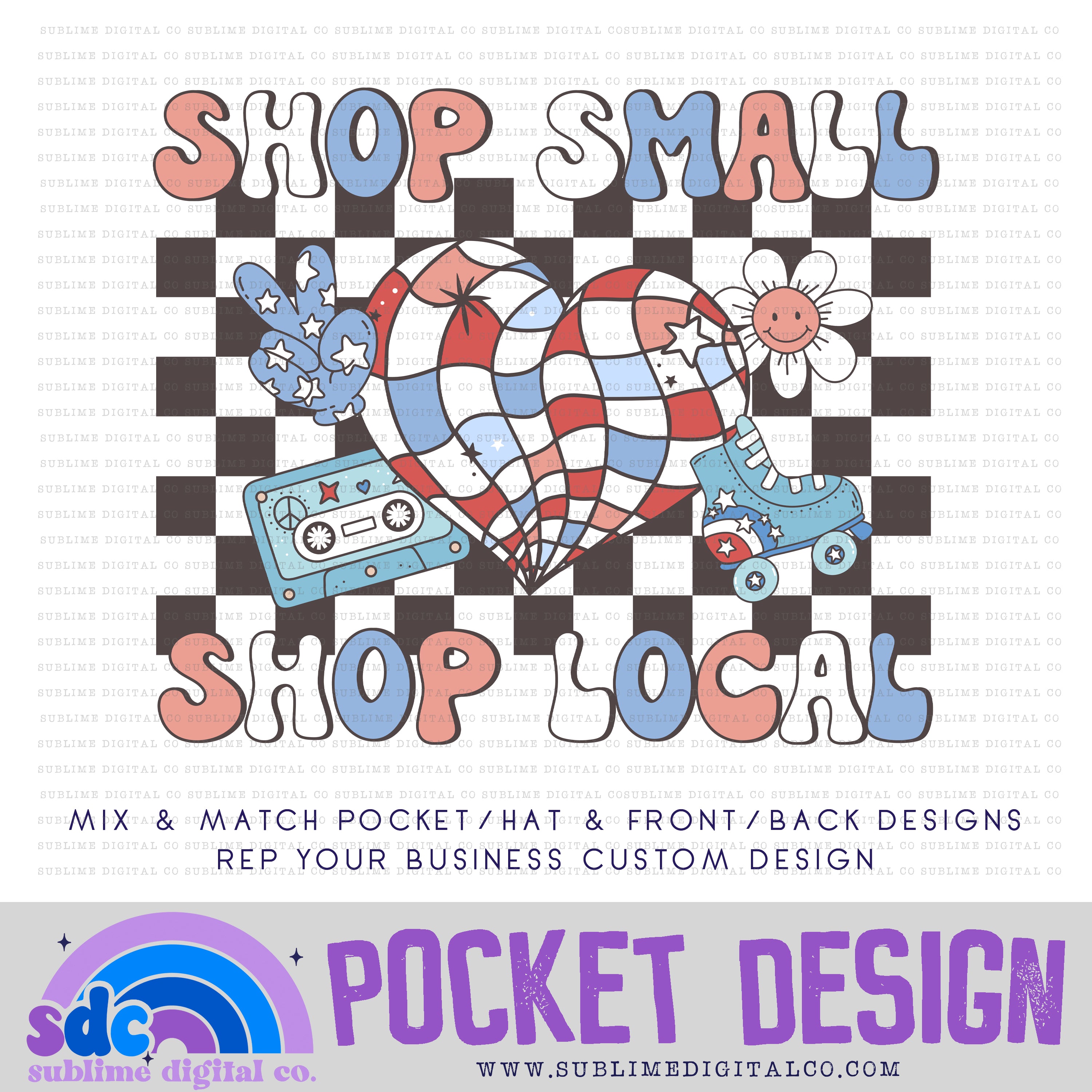 4th of July Muted • Pocket/Hat Design • Rep Your Business • Instant Do – Sublime Digital Co