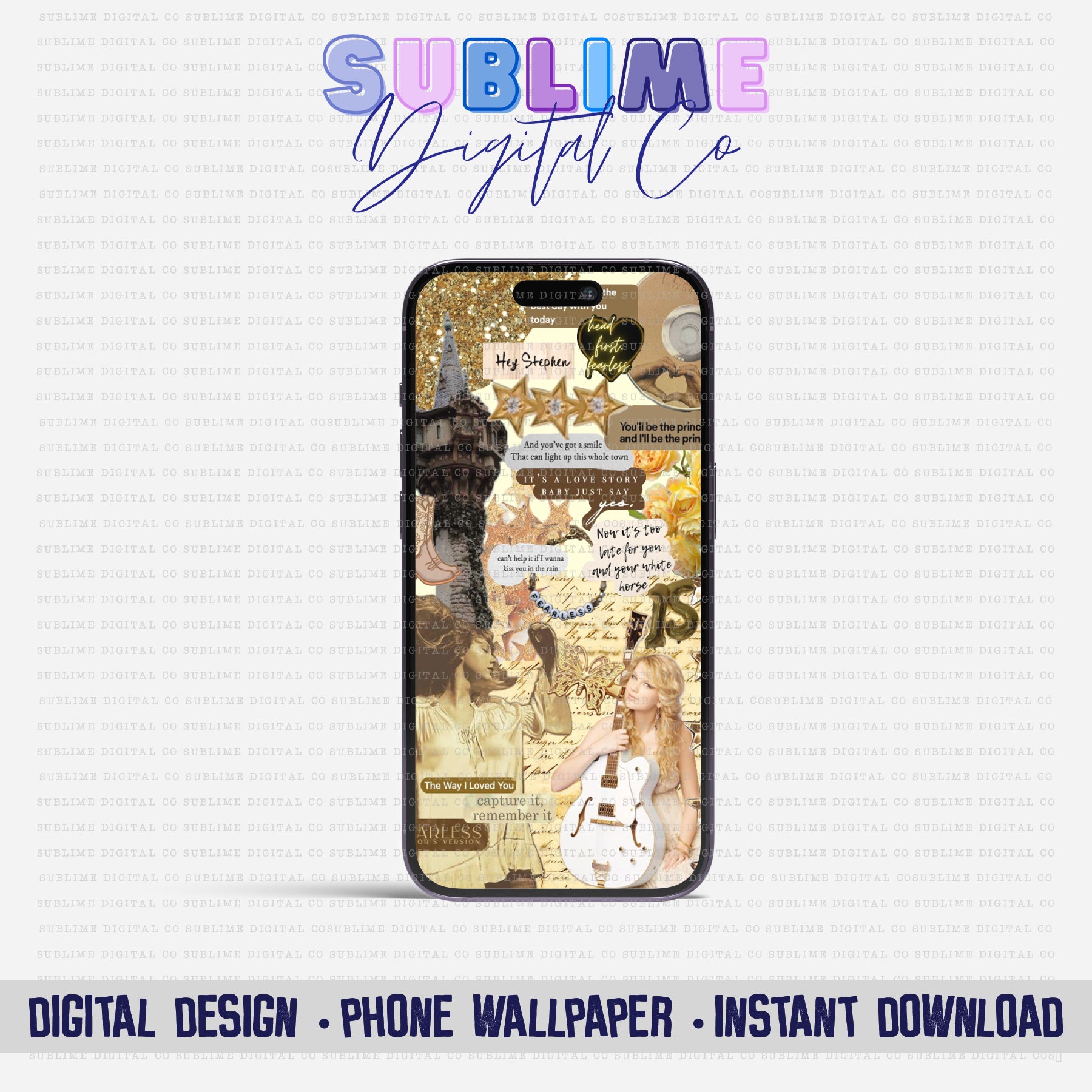 Fearless • Phone Wallpaper Designs • Instant Download • Sublimation De ...