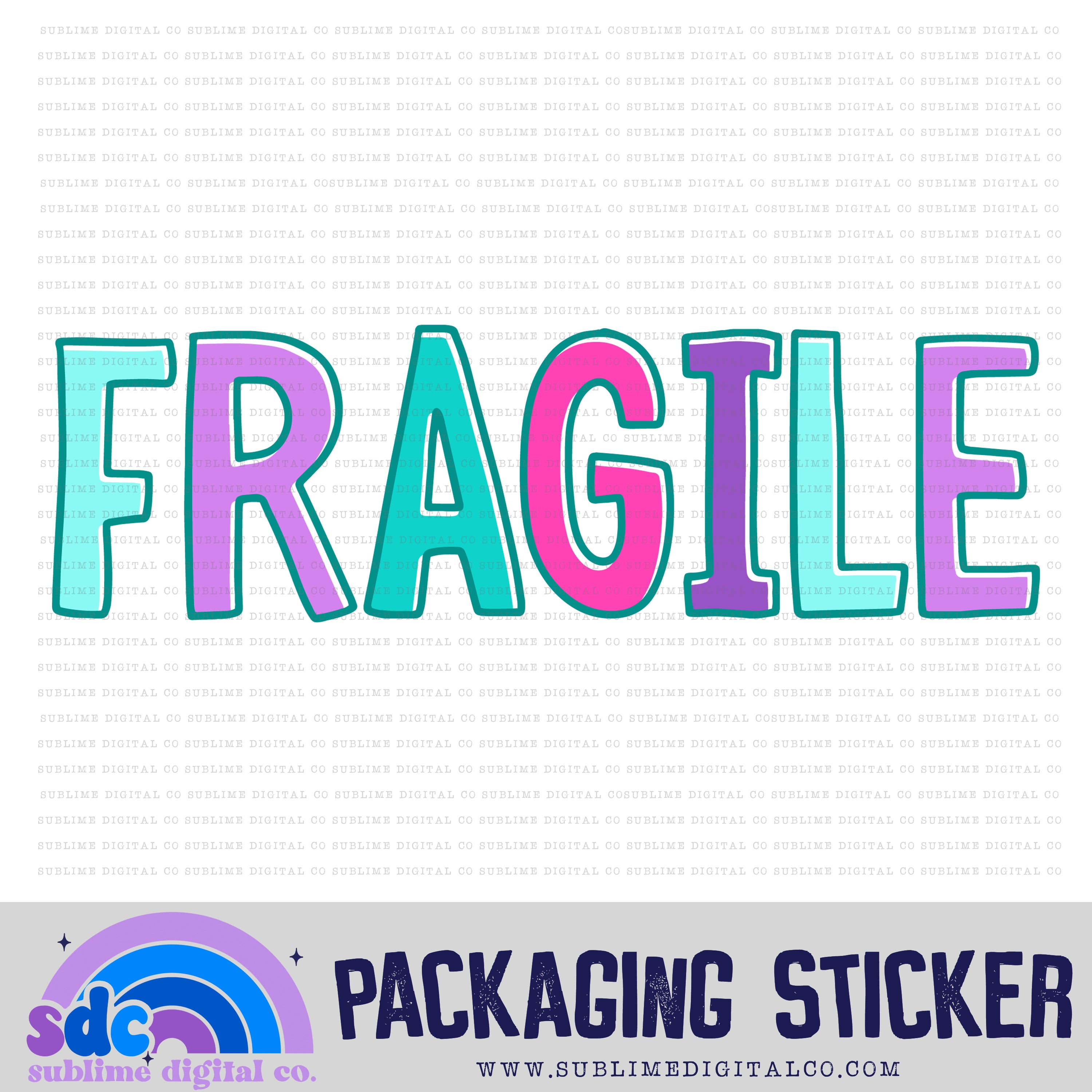 Fragile - Mermaid | Small Business Stickers | Digital Download | PNG F ...
