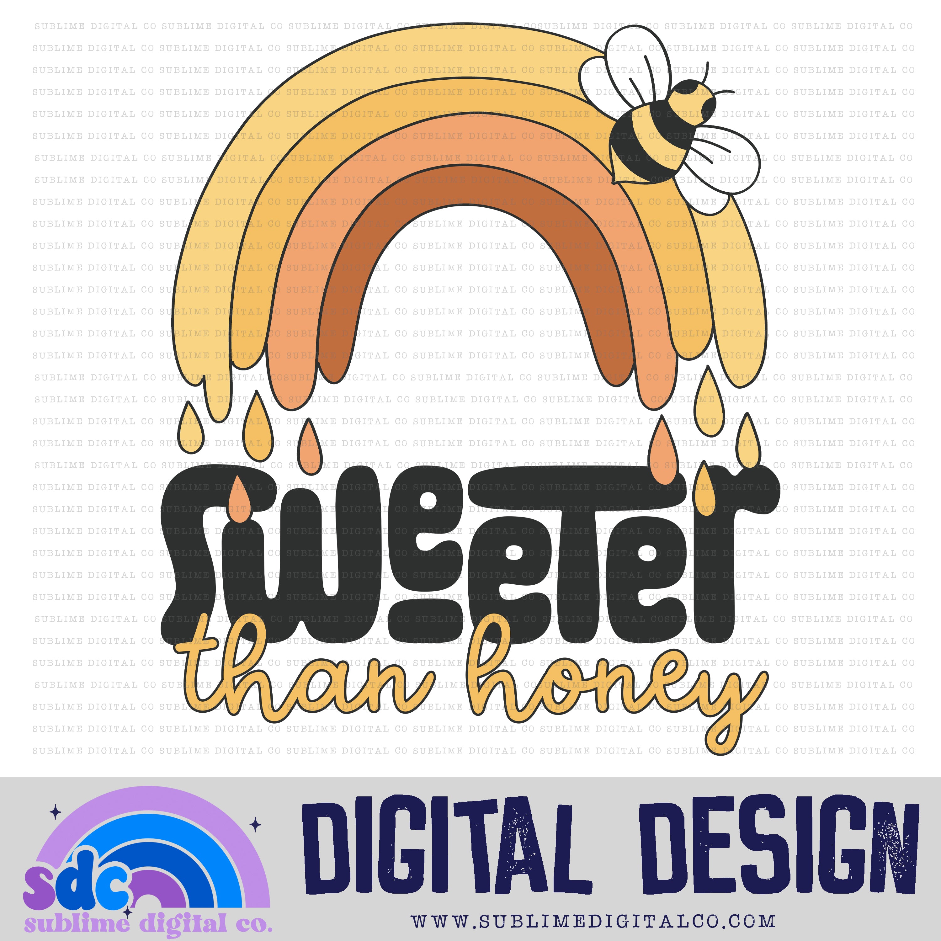 Sweeter Than Honey • Groovy Retro • Bees • Instant Download • Sublimat ...