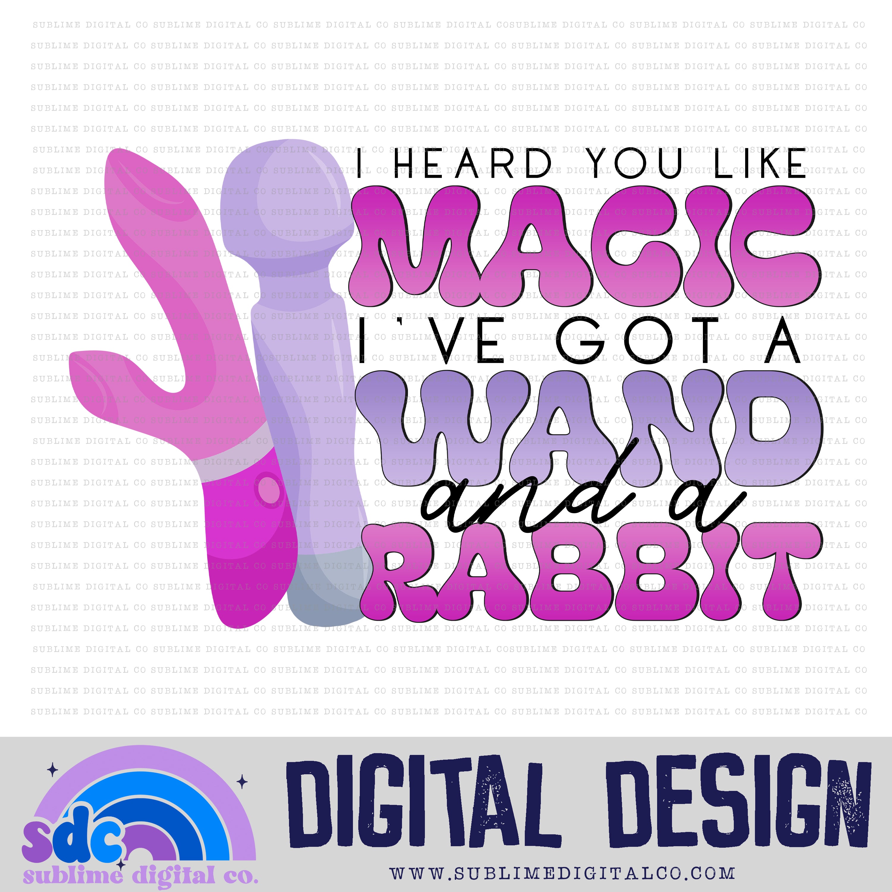 Wand Rabbit • MWP • Instant Download • Sublimation Design – Sublime ...
