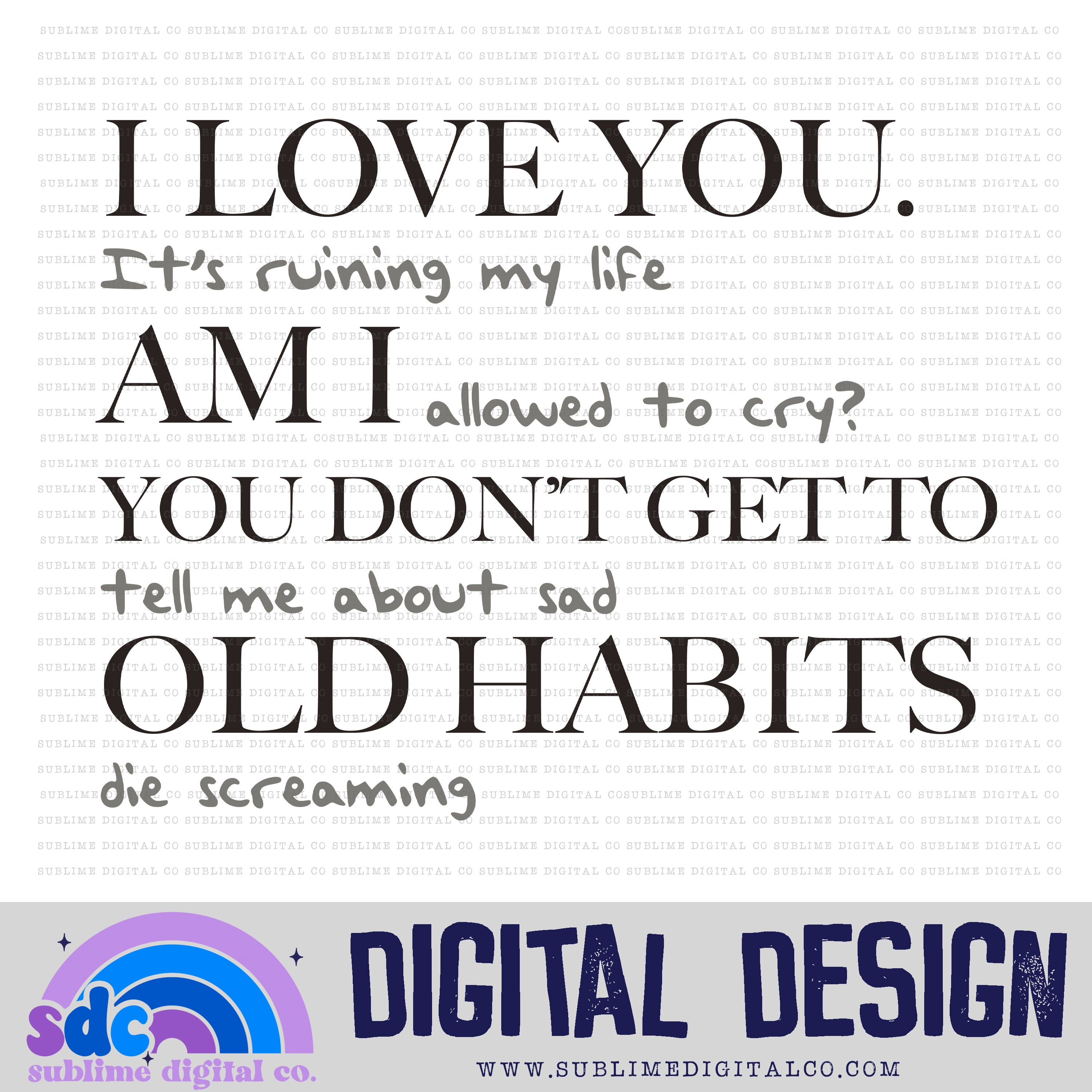 Ily • TS • Instant Download • Sublimation Design – Sublime Digital Co