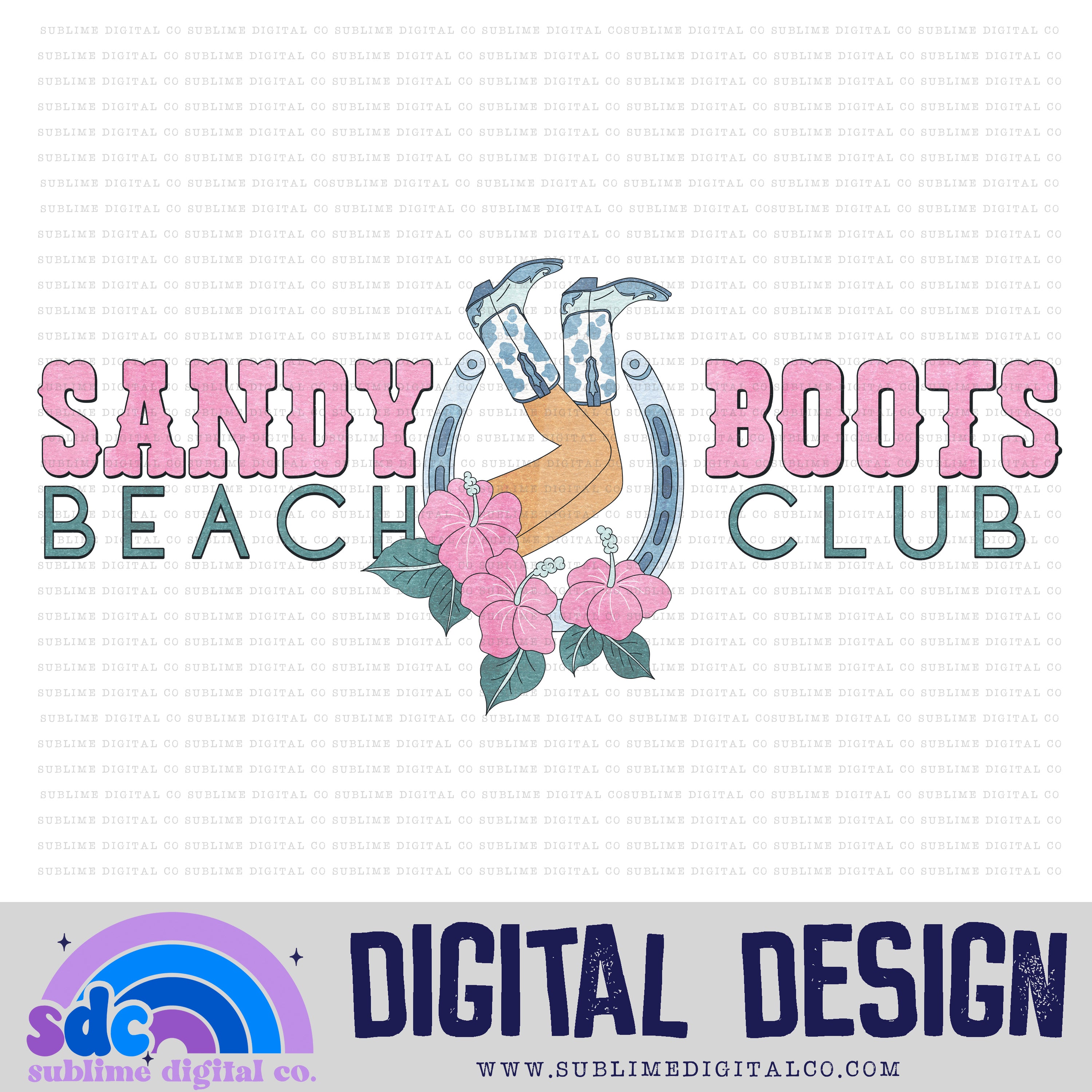 Sandy Boots • Retro • Western • Mermaids • Instant Download • Sublimat ...