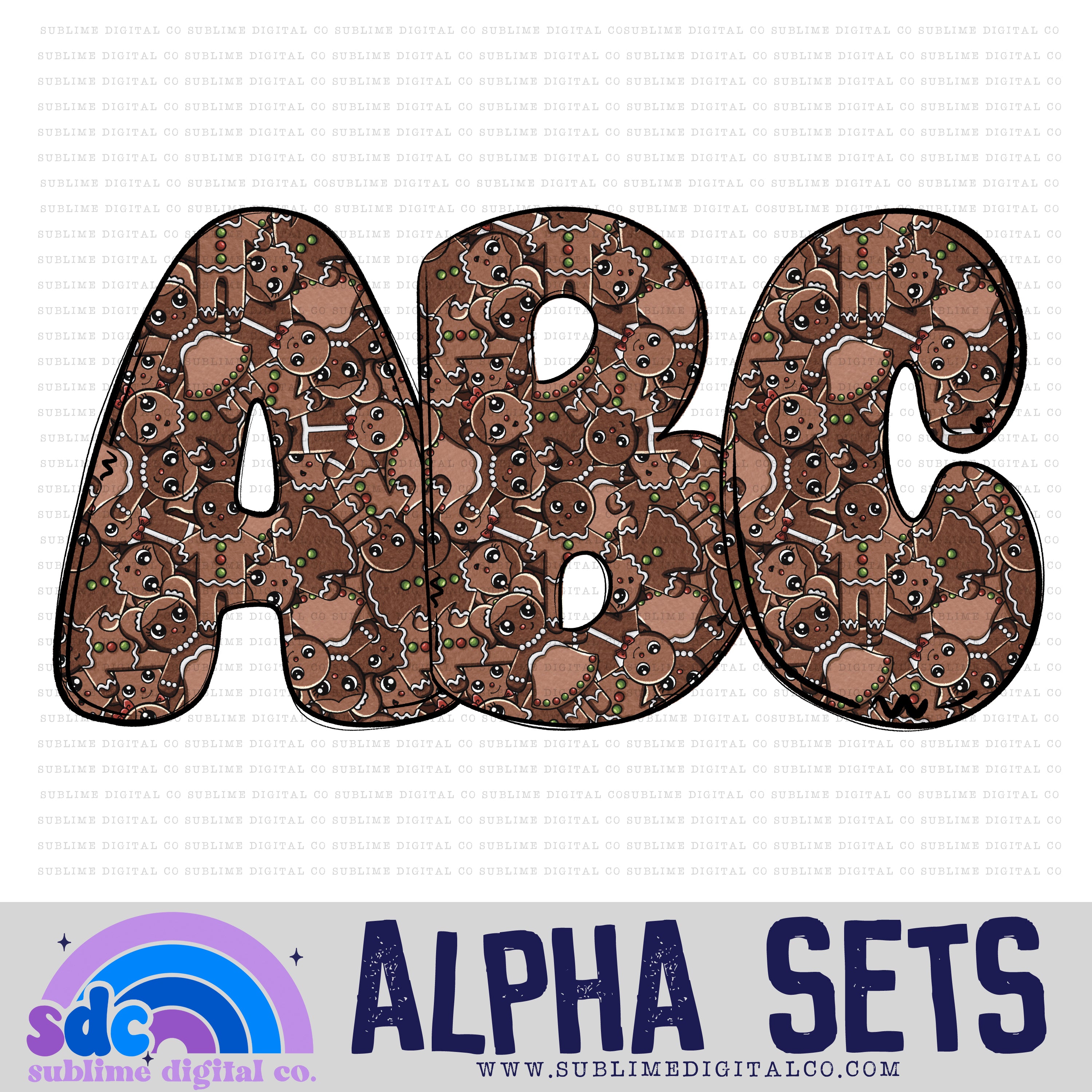 Gingerbread • Alpha Sets • 26 PNG Files • Digital Download – Sublime ...