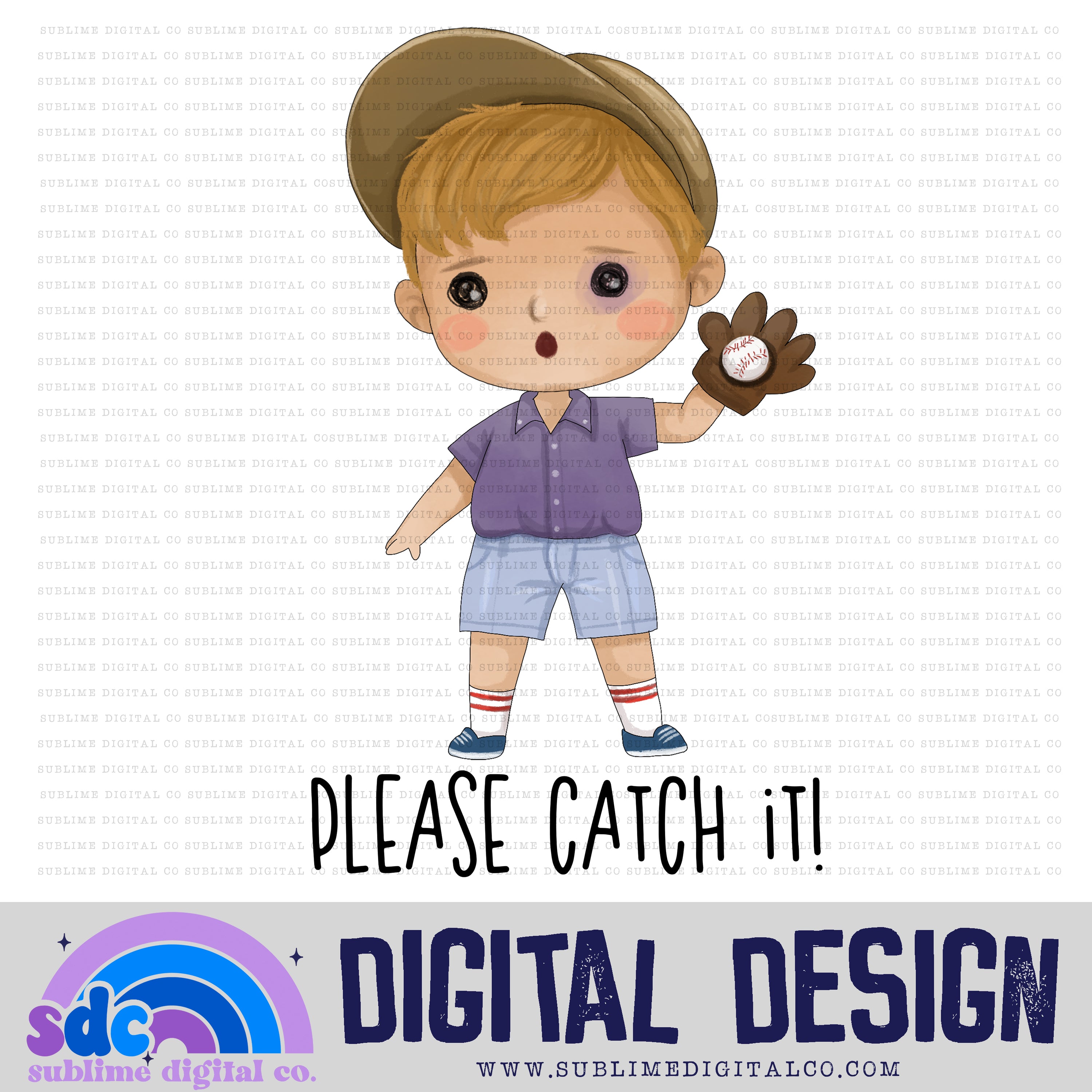 Catch • Baseball • Instant Download • Sublimation Design – Sublime ...